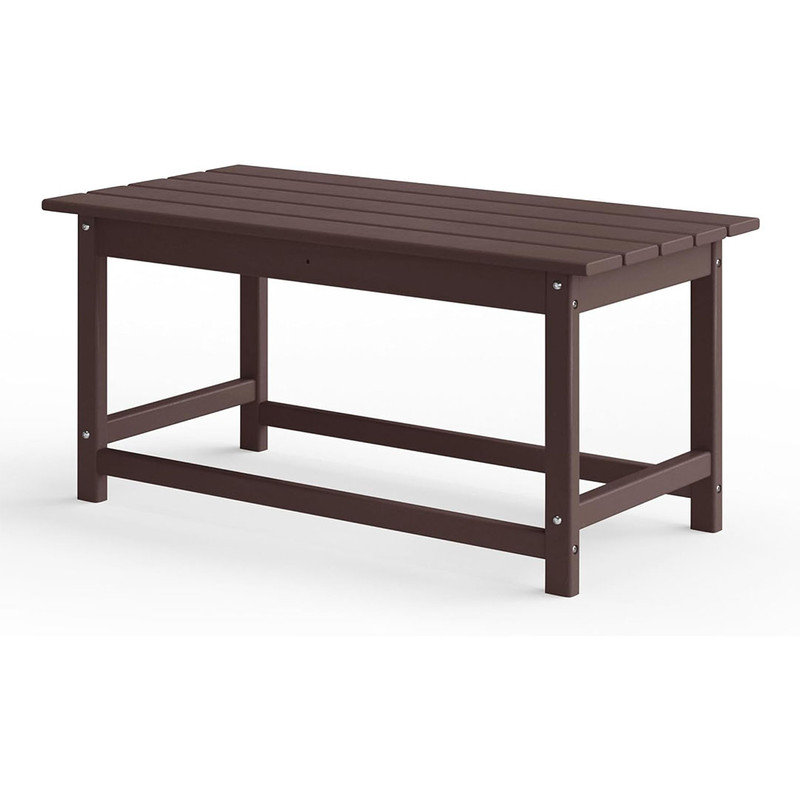 Lark Manor Outdoor Rectangular Coffee Table, All Weather Poly Lumber ...