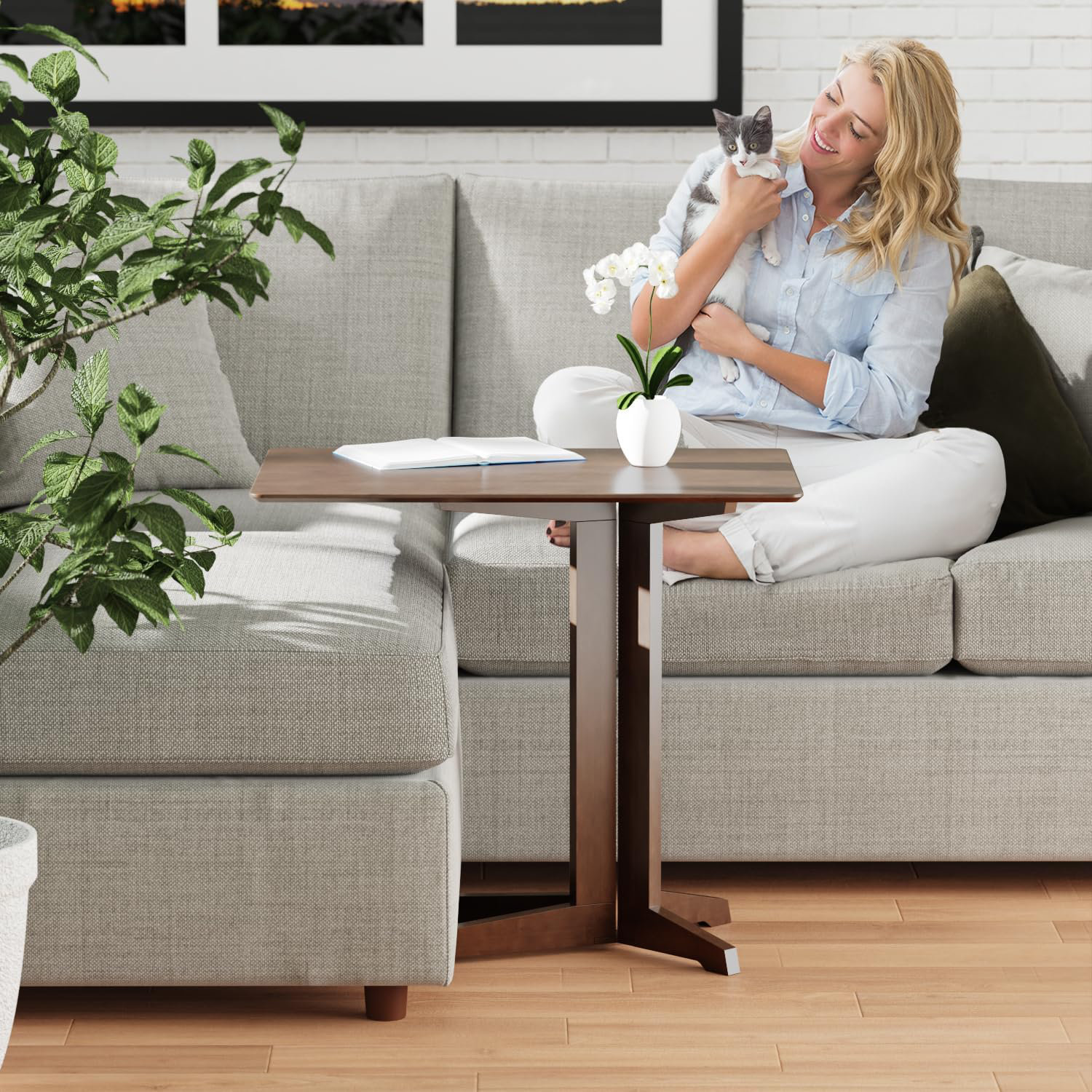 Latitude Run® C Table End Table - Sofa Side Table Slide Under - Boho ...