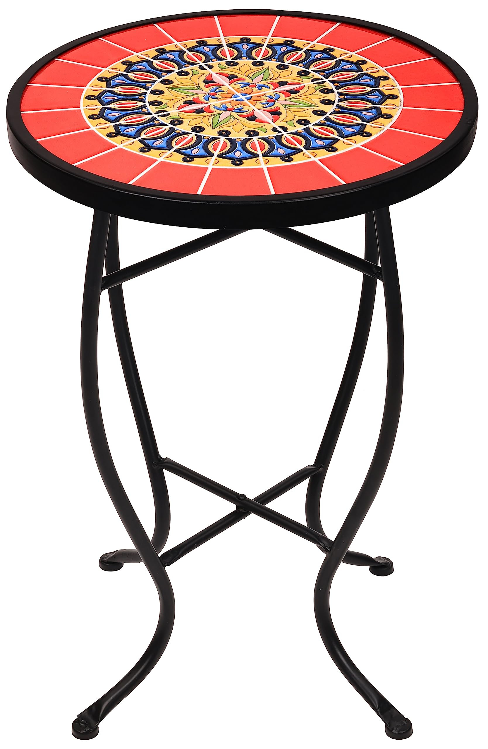 Bungalow Rose 14 Inch Round Table Top Indoor And Outdoor Decorative ...