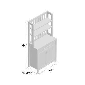 Lark Manor™ Elenora 31" Wood Standard Baker's Rack & Reviews | Wayfair