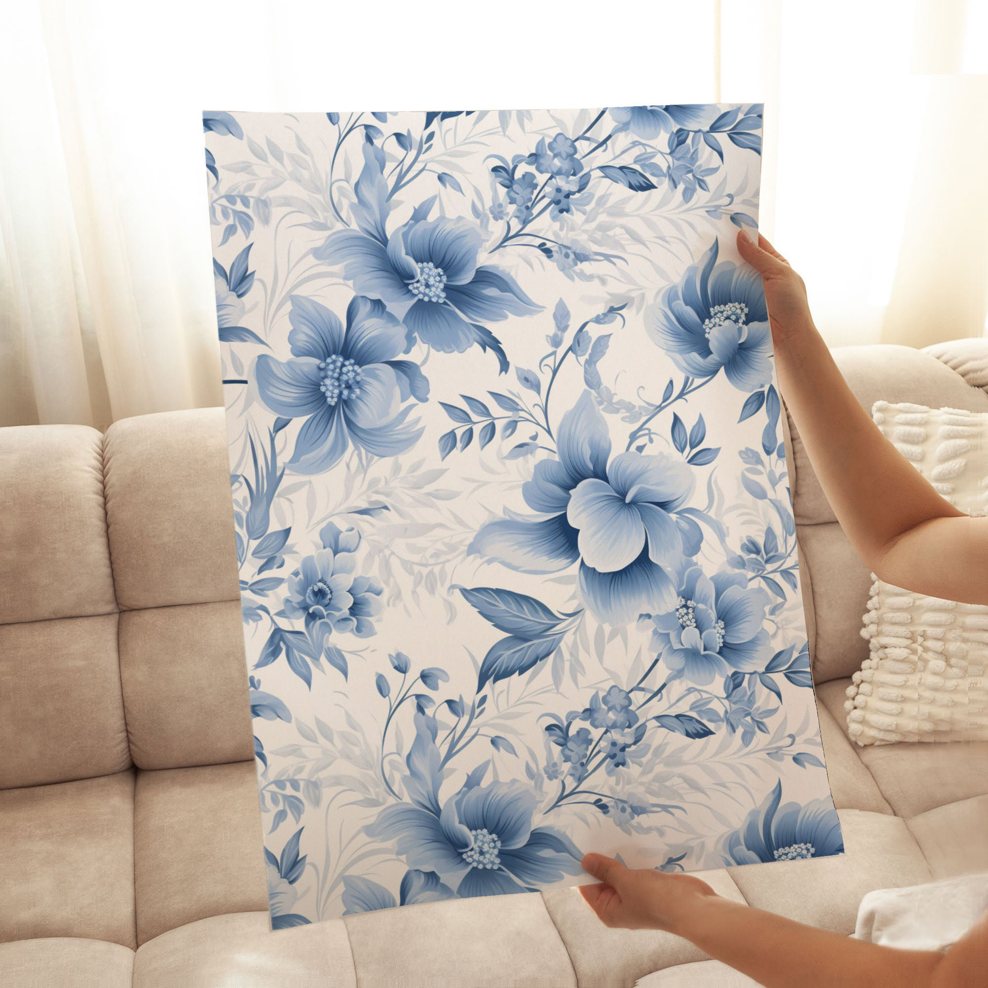 Winston Porter Botanical Blue Flowers IV Classical Unframed Art Print ...