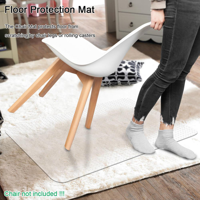 Rebuyhome High Pile Carpet Straight Square Chair Mat & Reviews | Wayfair