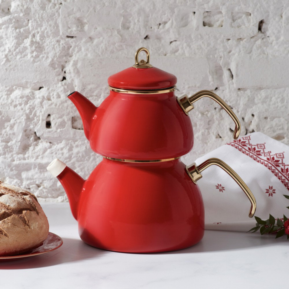 Karaca Retro Enamel Induction Teapot Set | Wayfair.co.uk