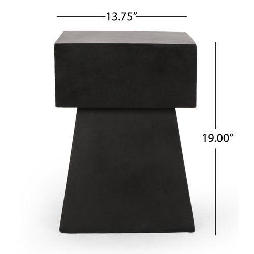 Latitude Run® Arizona Concrete Outdoor Side Table & Reviews | Wayfair