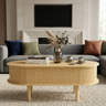 Latitude Run® Oval Fluted Lift-Top Coffee Table with Hidden Compartment ...