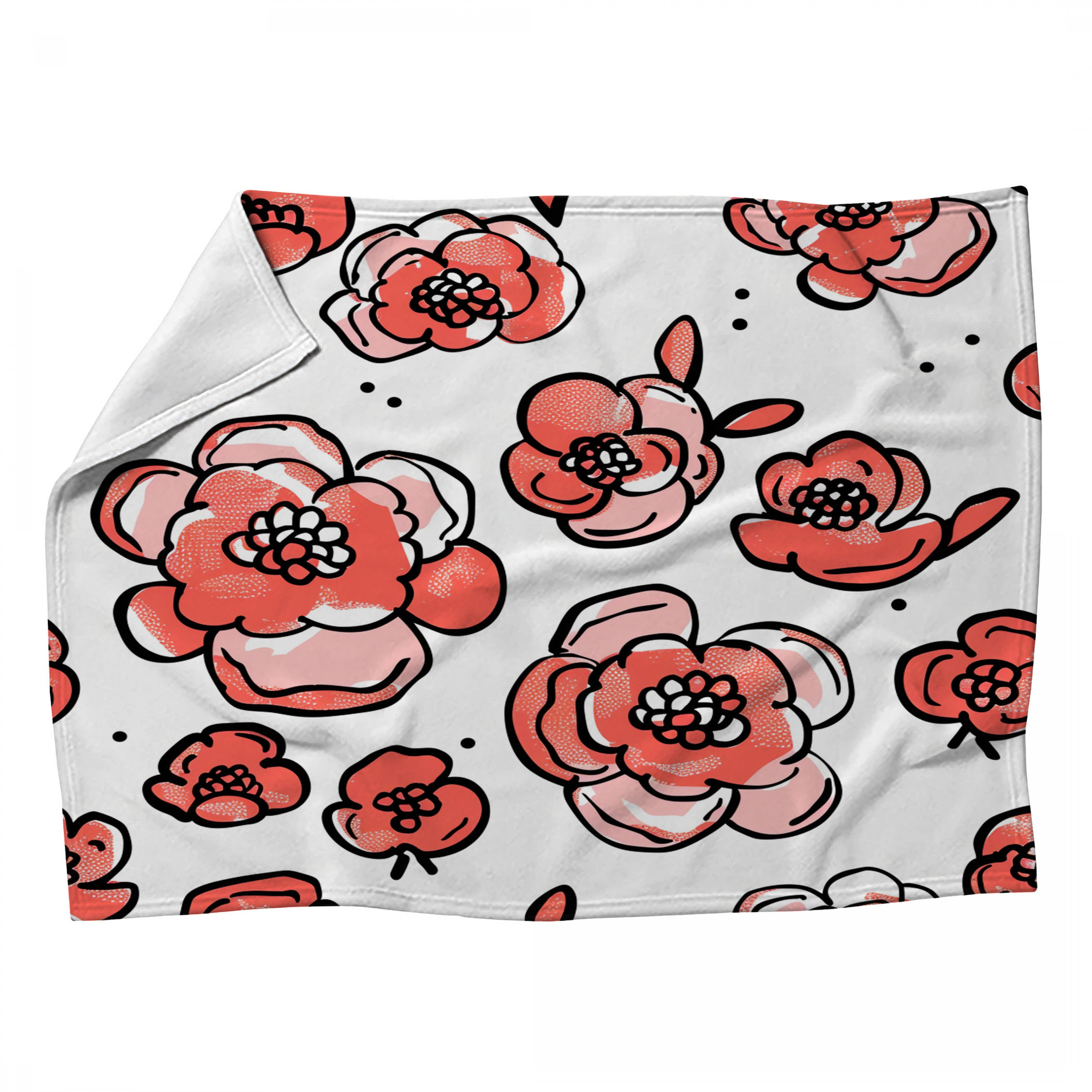 VisionDecor Floral Blooms Fleece Throw Blanket - Floral Throws for Sofas or Beds | Wayfair