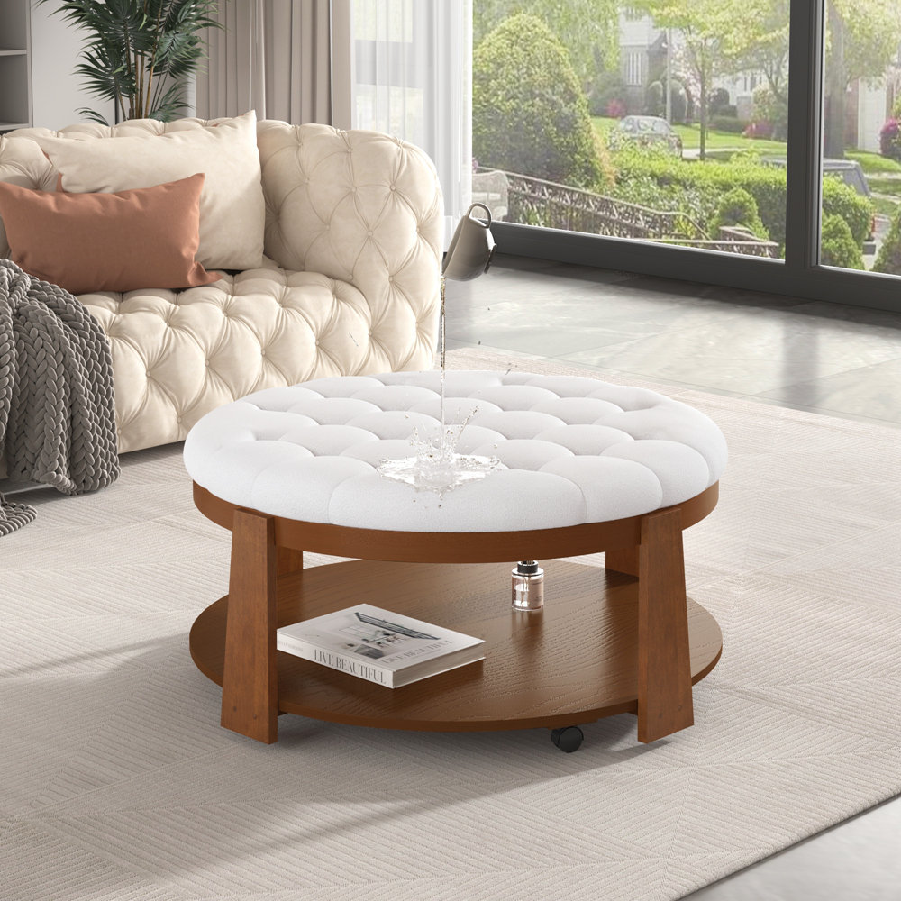 Red Barrel Studio Modern Large Round Ottoman Coffee Table - Wayfair Canada