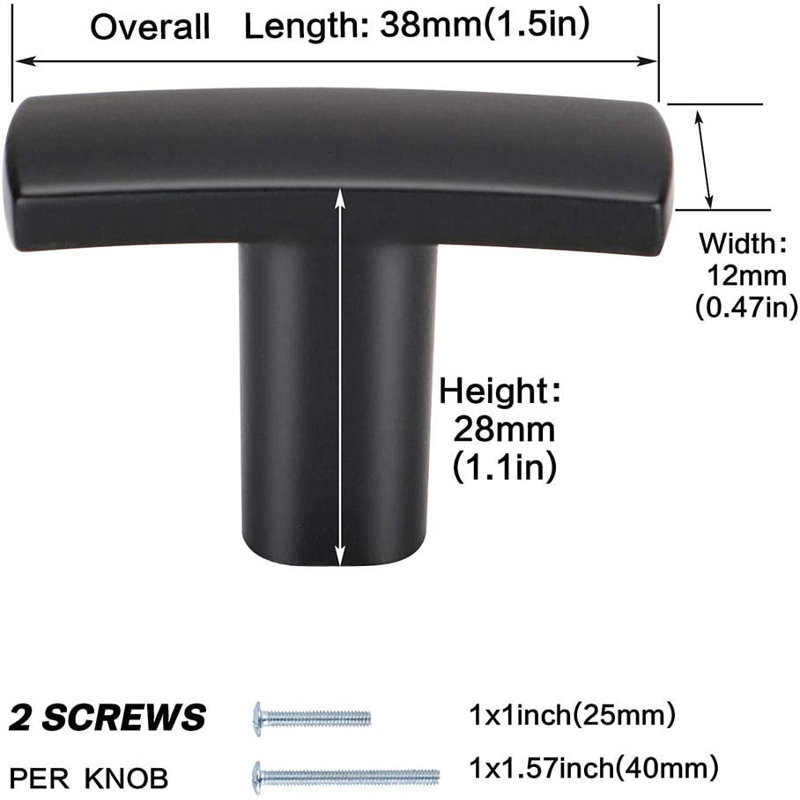 goldenwarm 1 1/2" Length Bar Knob Multipack | Wayfair