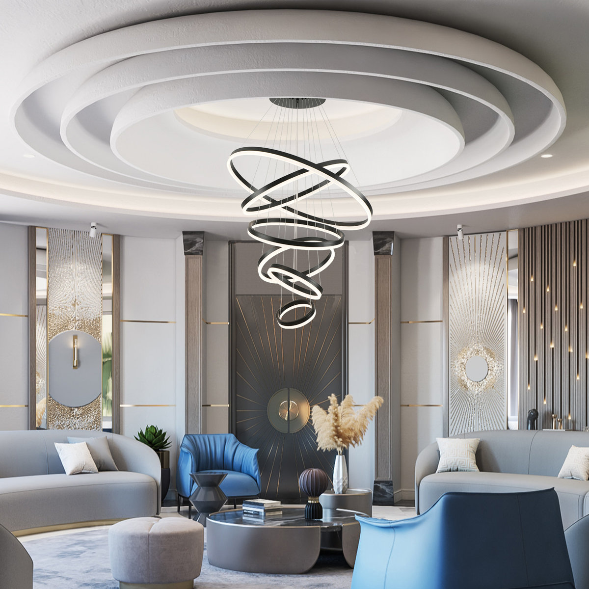 Ivy Bronx Donju LED Geometric Chandelier & Reviews | Wayfair