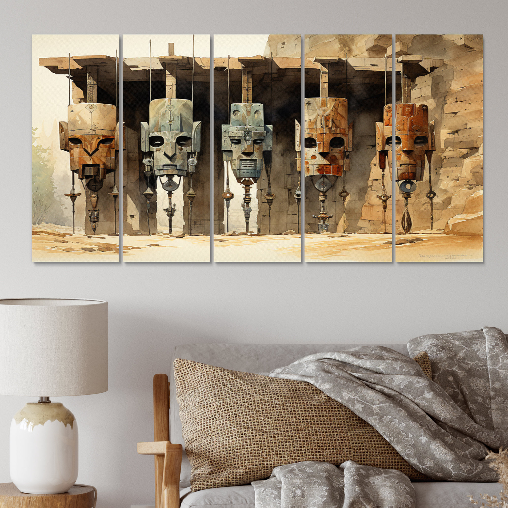 Wrought Studio African Tribes Dogon Mask I - African Tribes Wall Art ...