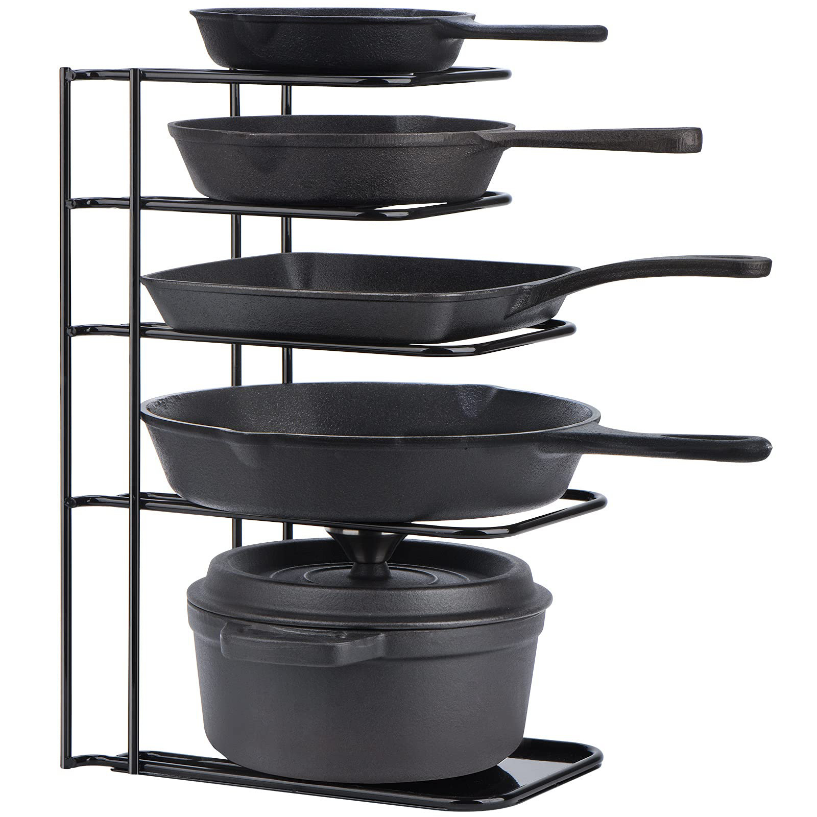17 Stories Durable Pot Rack With Five Tiers For Cast Iron Skillets ...