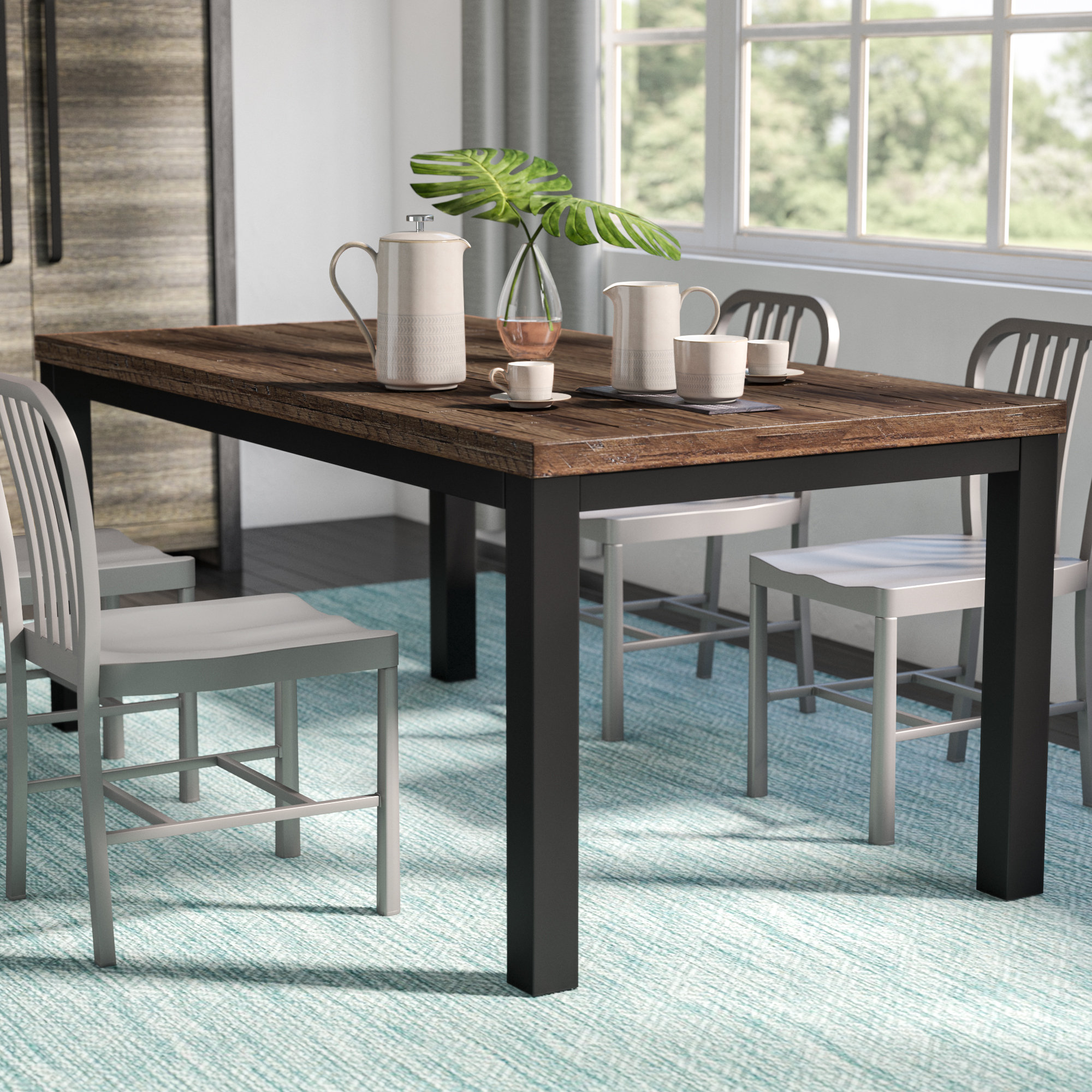 Wrought Studio Solid Wood Dining Table & Reviews | Wayfair.co.uk