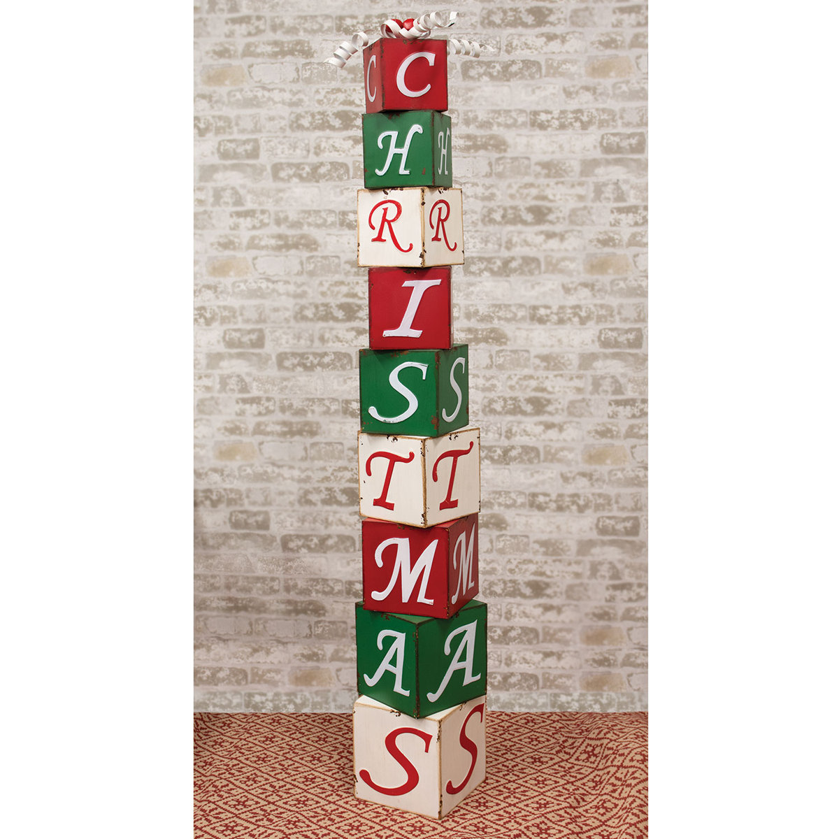 The Holiday Aisle® Stacking Metal "Christmas" Boxes | Wayfair
