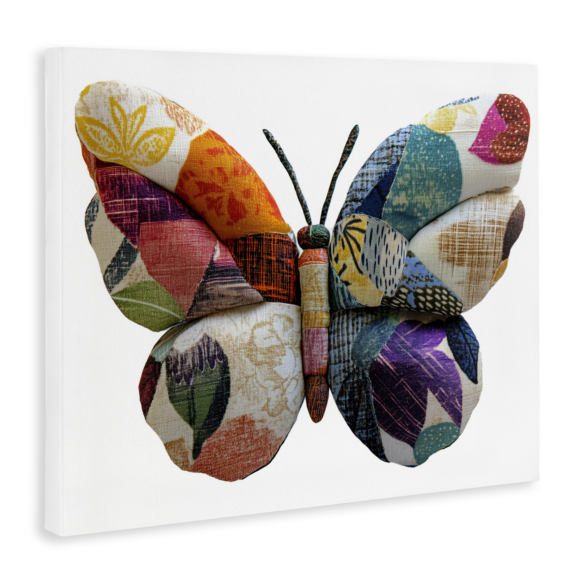 August Grove® Butterfly Patchwork Wings Canvas, design by Annabelle ...