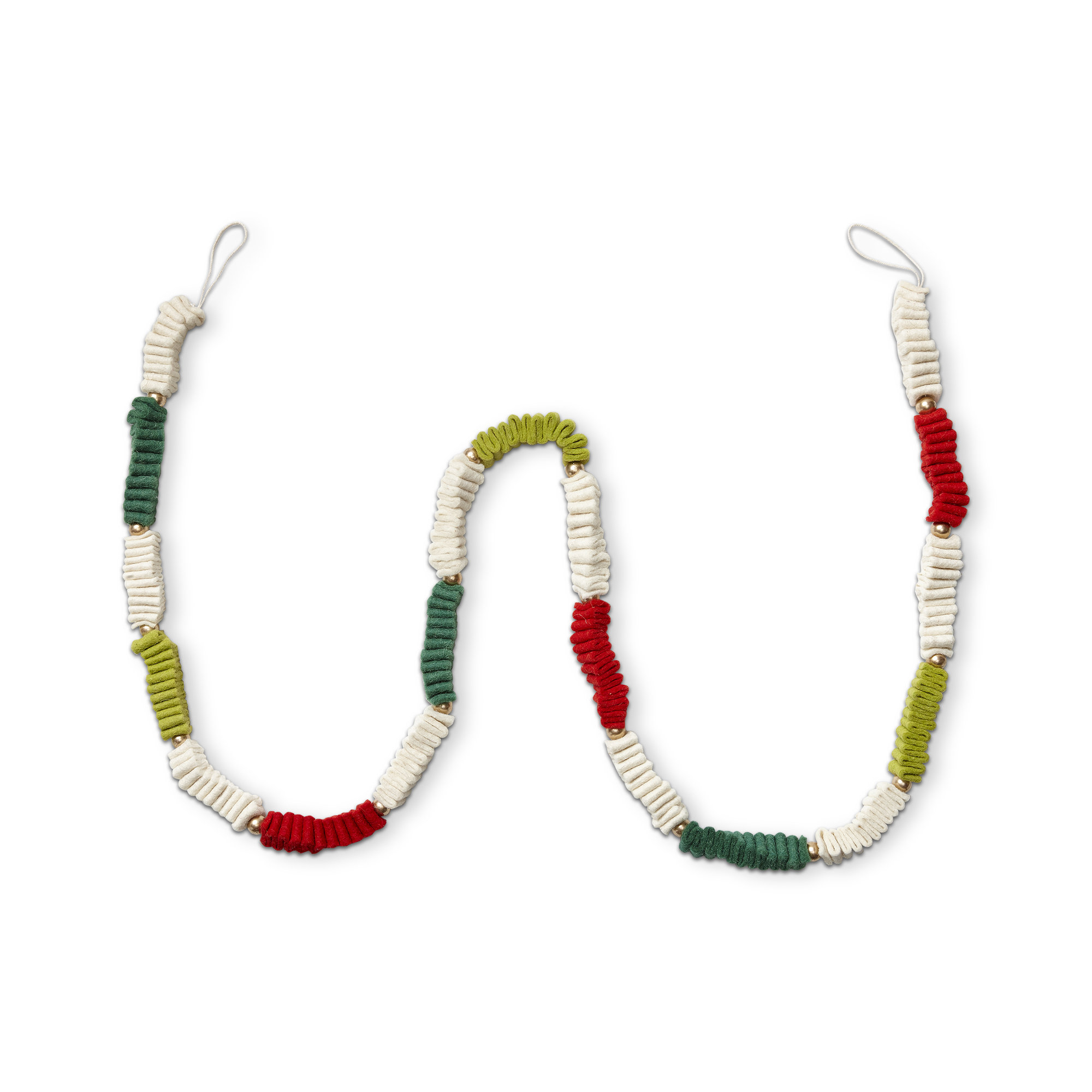 Dakota Fields Ribbon Candy Wool Felt Garland | Wayfair
