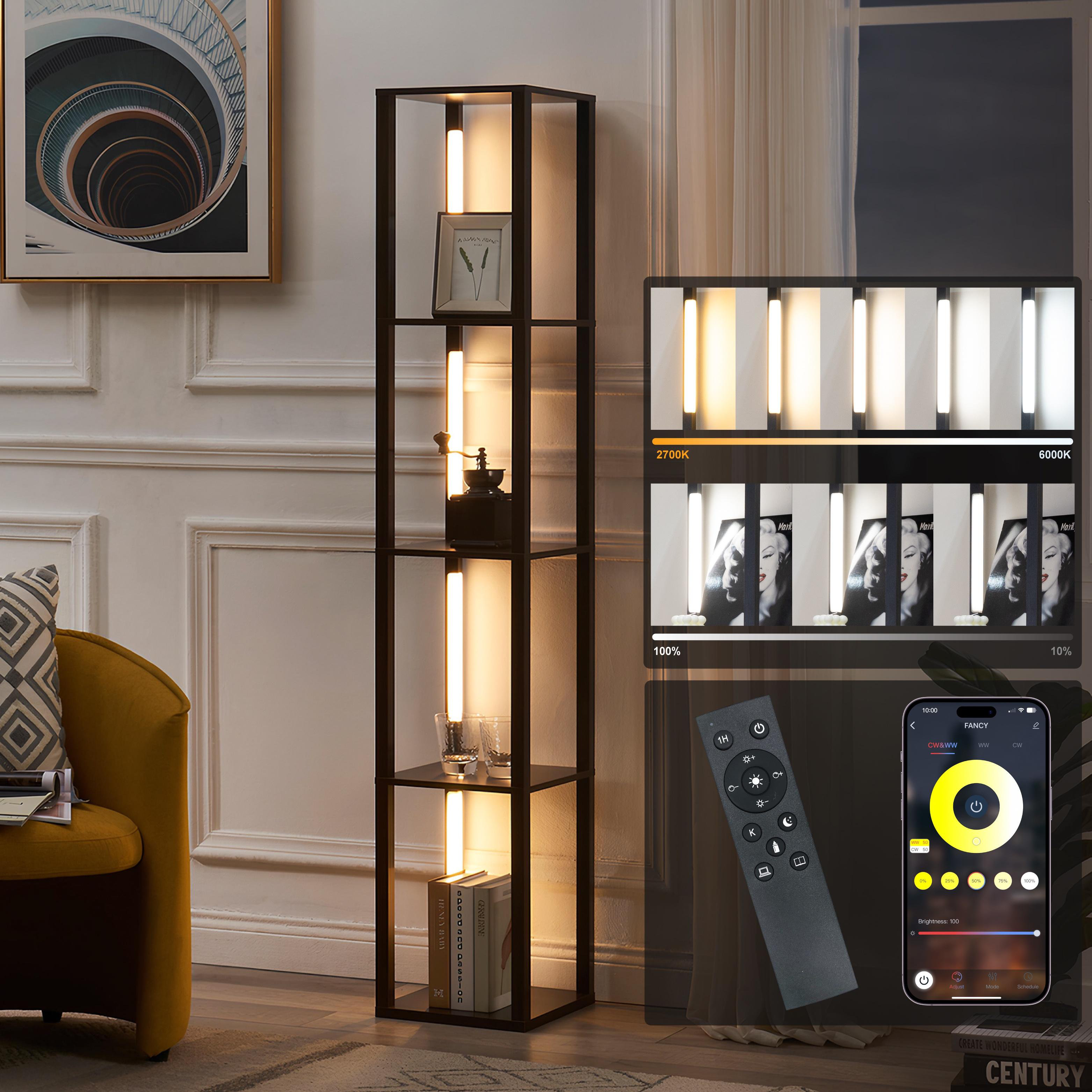 Ebern Designs Gershwin 64'' Dimmable LED Column Floor Lamp with ...