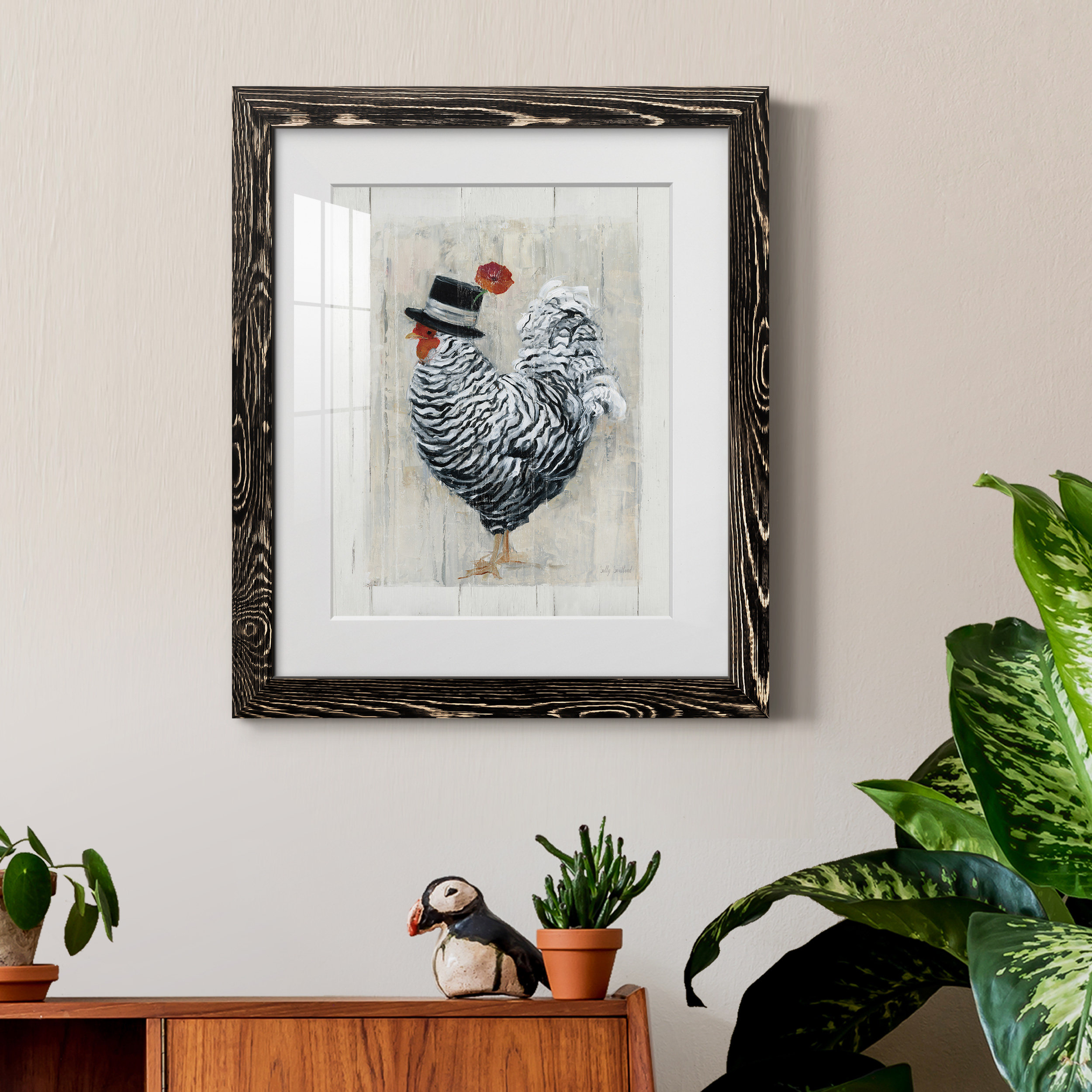Trinx Sunday Best Rooster - Picture Frame Print on Paper | Wayfair