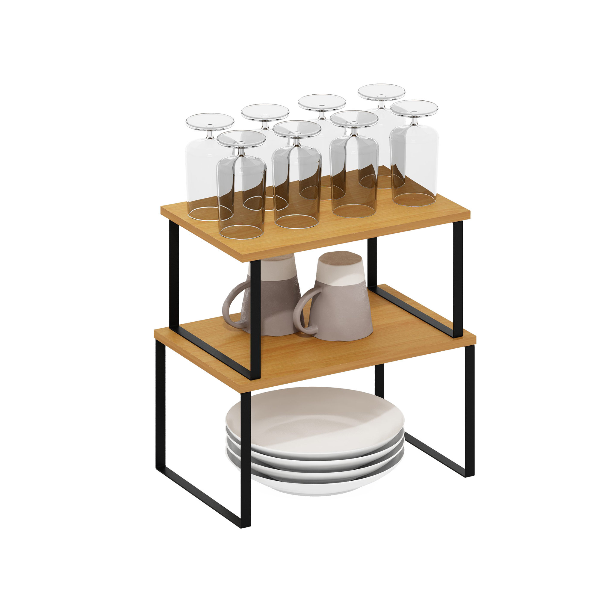 Ebern Designs Ravel Multipurpose Expandable, Stackable Kitchen Counter ...