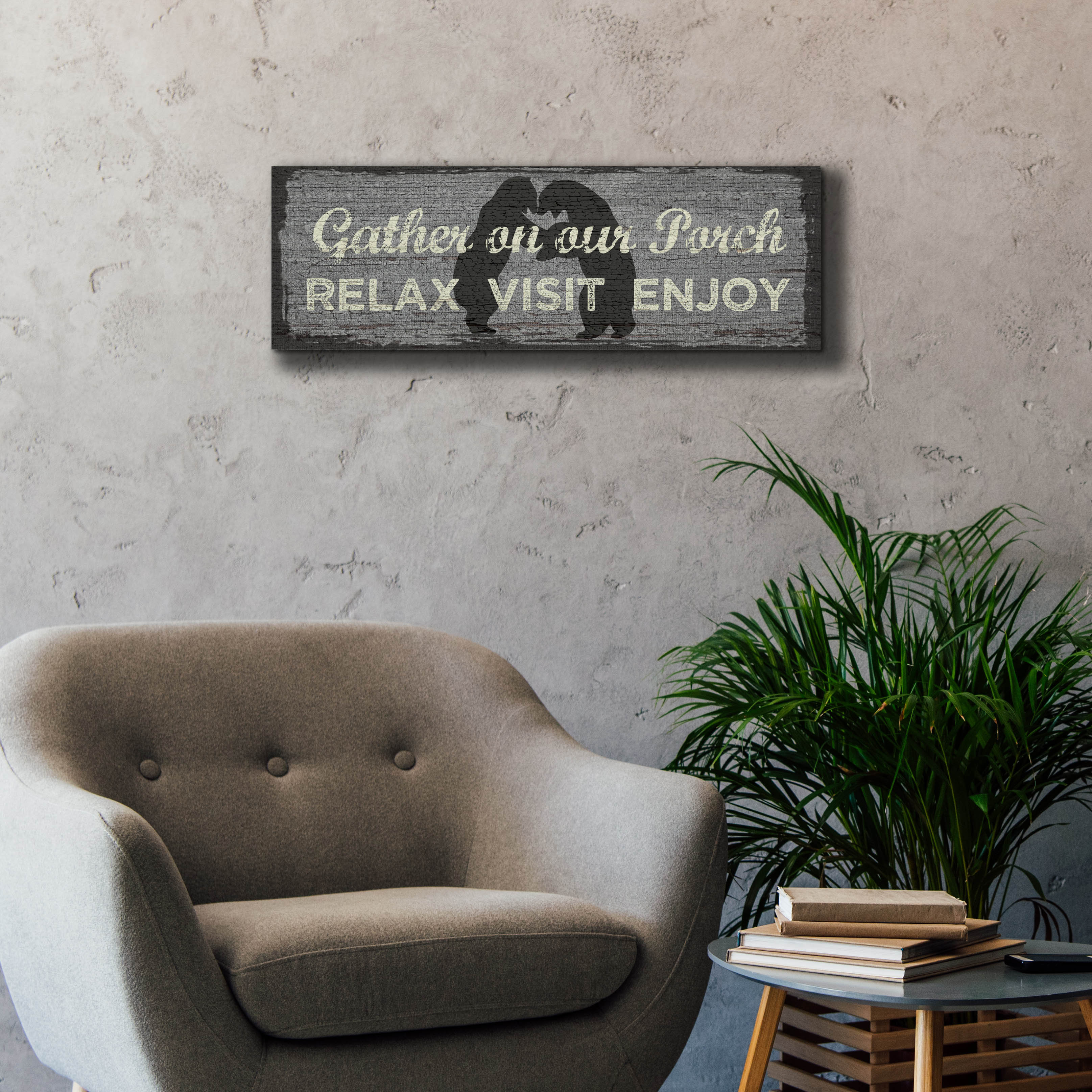 Trinx 'Porch' by Erin Clark Canvas Wall Art, 36" x 12" | Wayfair