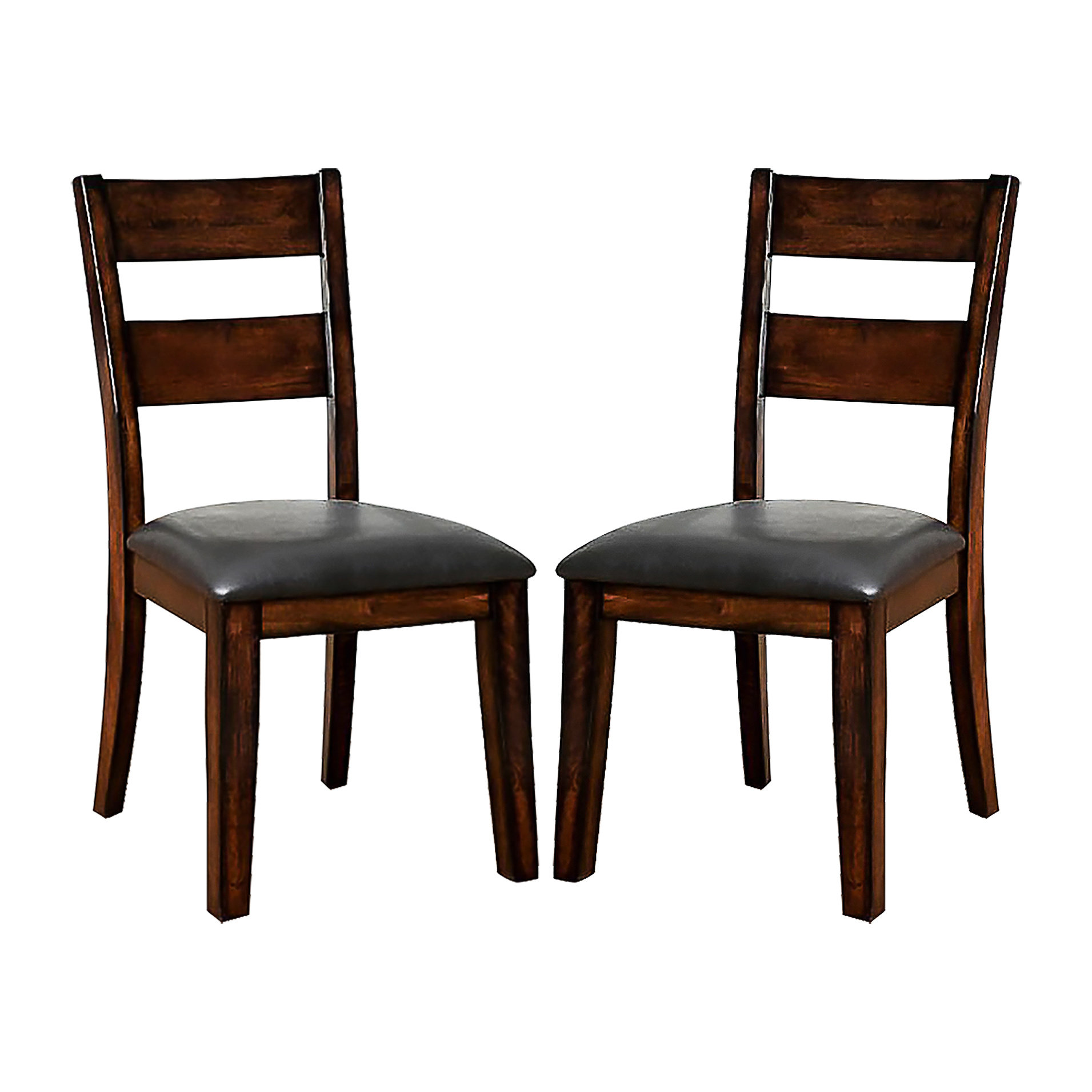 Hokku Designs Dark Cherry Chairs With Padded , 2 , Back Chairs, Dining ...