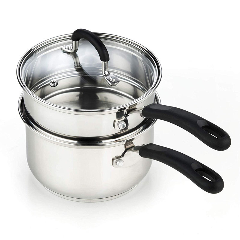 Cook N Home 2 Quarts Double Boiler, Stainless Steel Melting Pot for ...