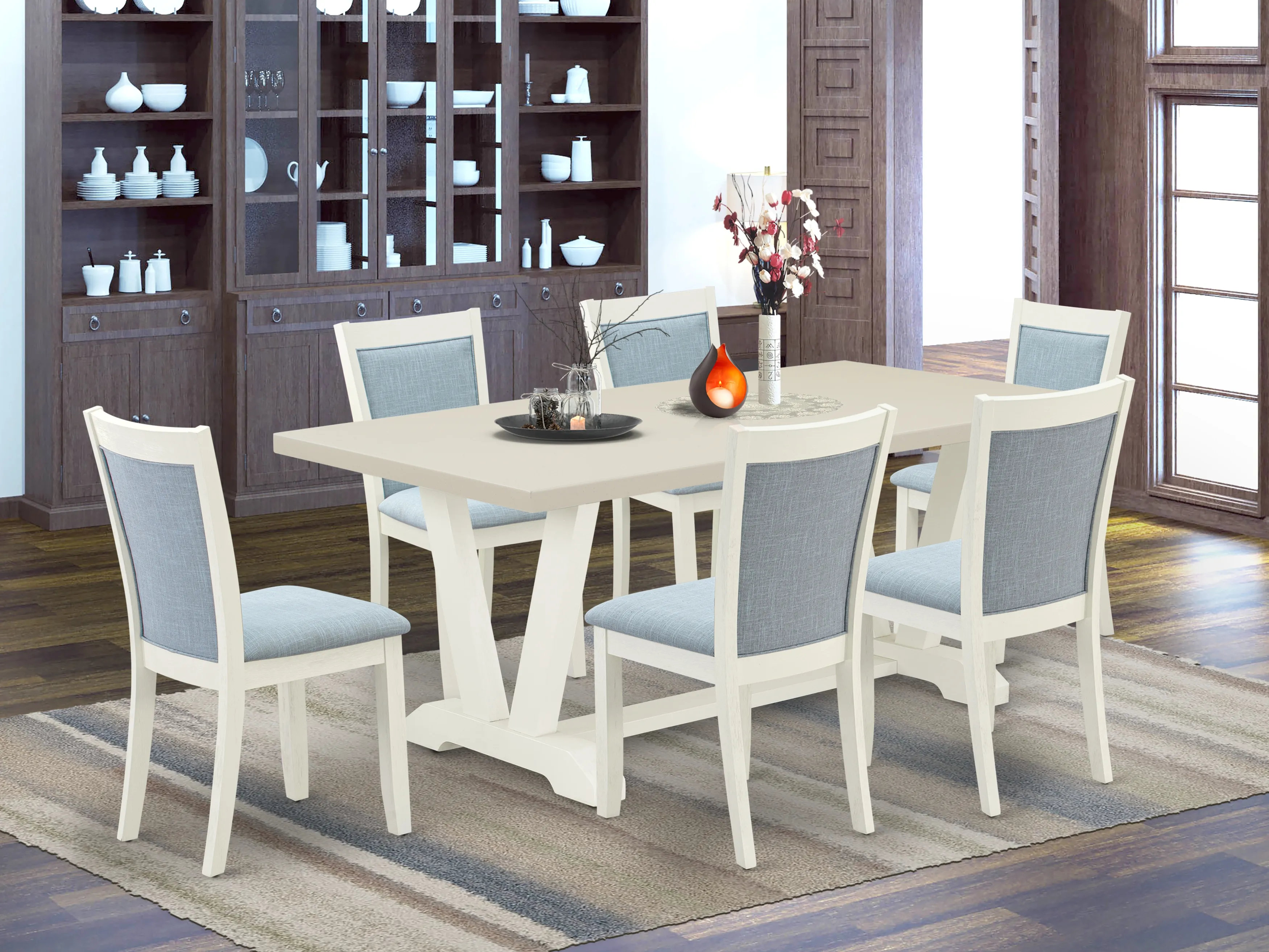 Rosalind Wheeler Kitchen Dinette Set - a Wooden Dining Table and Dining ...