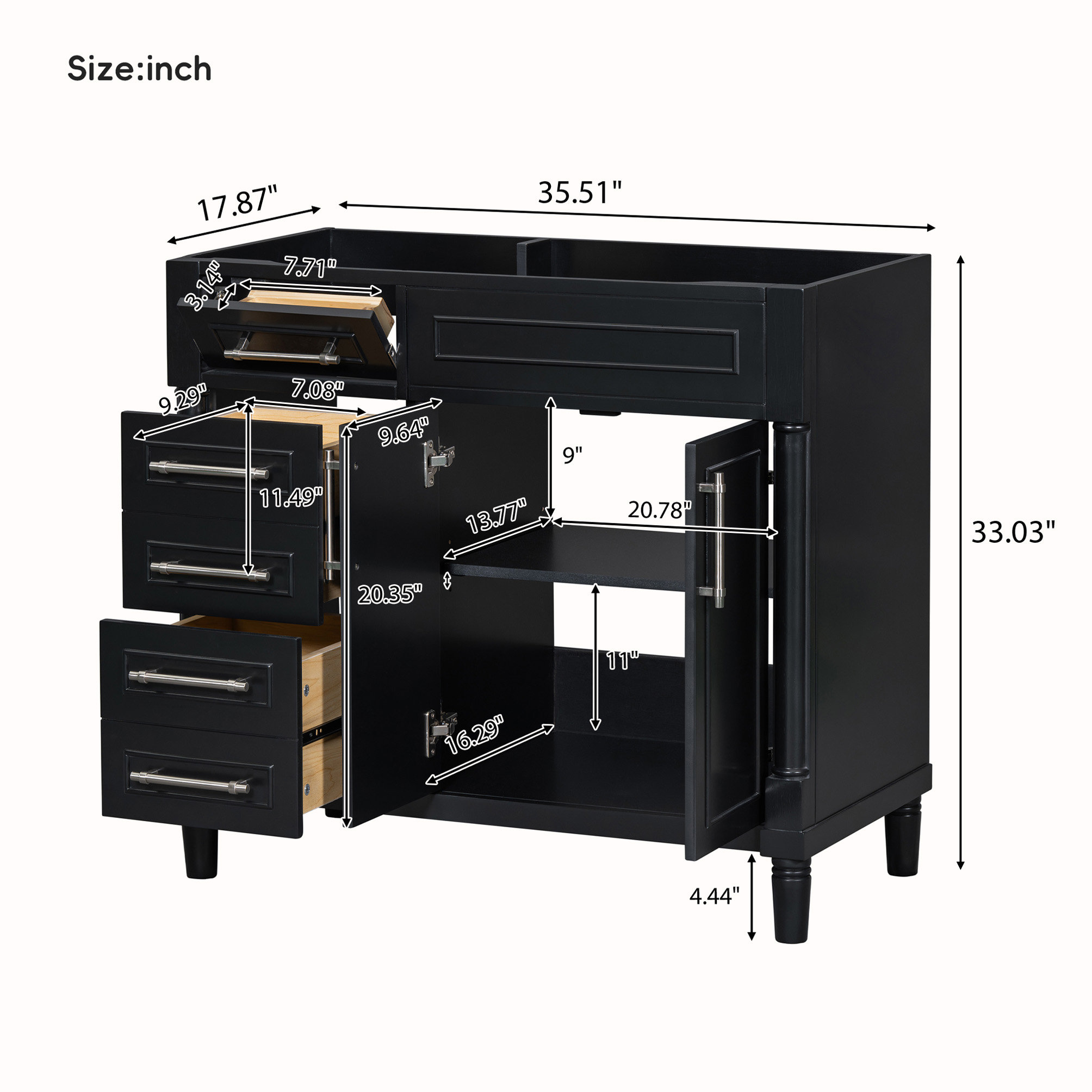 smashgroup 36" Bathroom Vanity Bases only | Wayfair