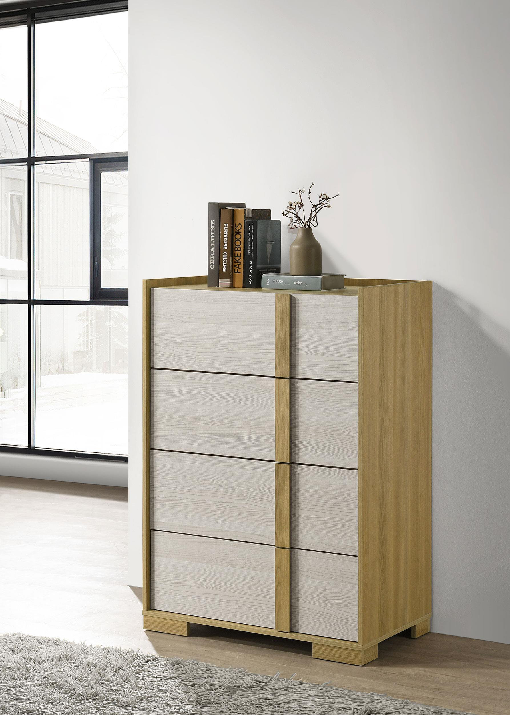 Ebern Designs Oettinger 4-Drawer Chest Of Drawers Natural | Wayfair