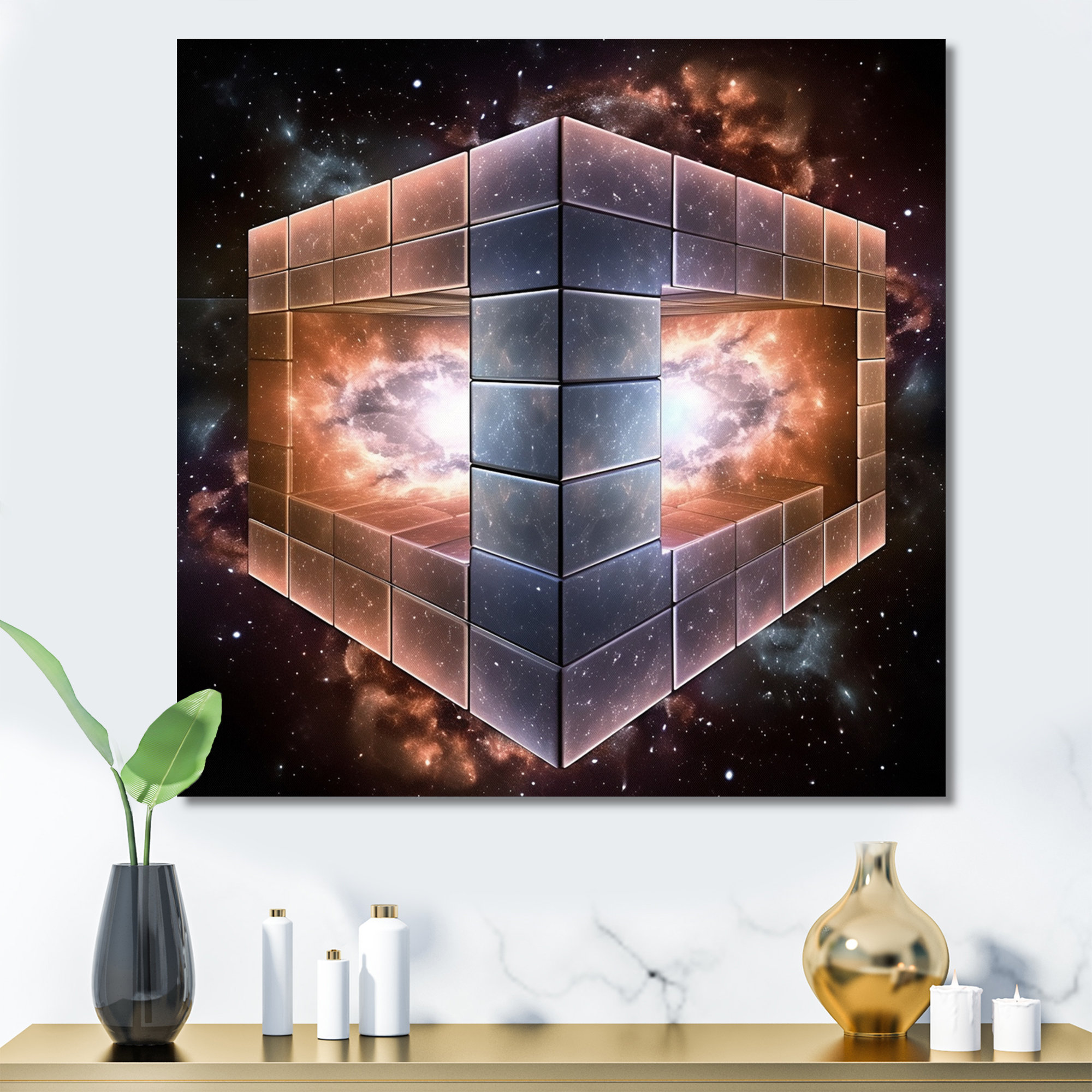 Wrought Studio™ Block Universe Theory Space Galaxy I - Print | Wayfair