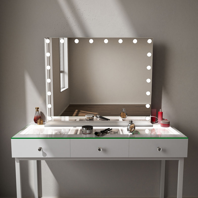 Blue Elephant Rectangle LED Metal Mirror & Reviews | Wayfair.co.uk