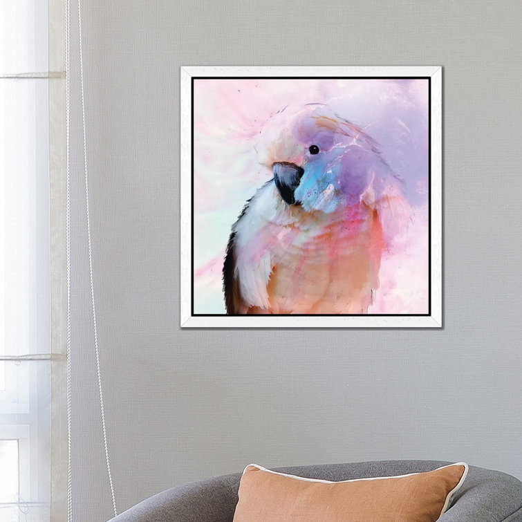 Bay Isle Home Parrot In Blush by Antuanelle - Floater Frame Painting on ...