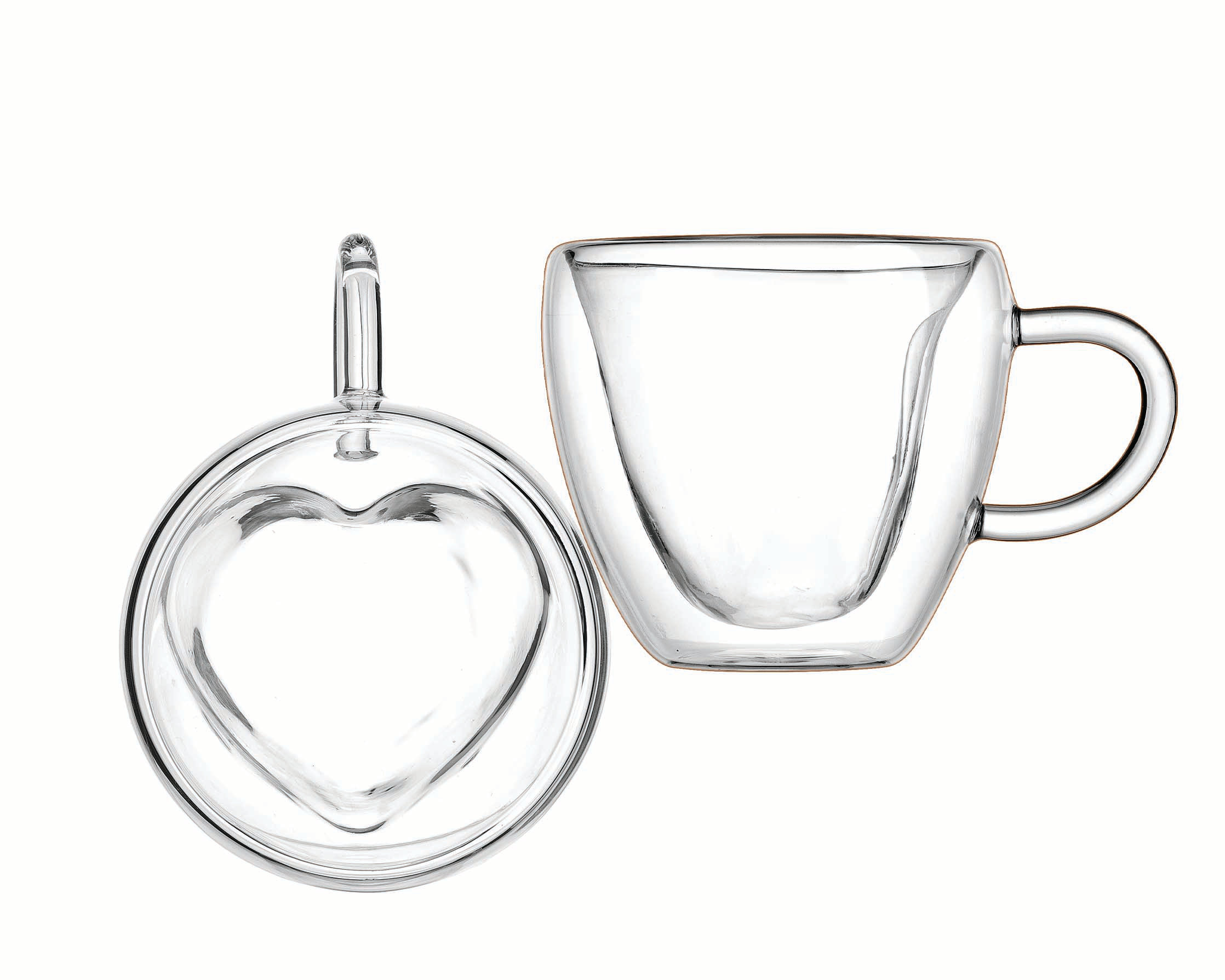 Godinger Silver Art Co Cappuccino Heart Double Wall Cup | Wayfair
