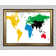 Ebern Designs Colours Of The World Map - Single Picture Frame Print ...