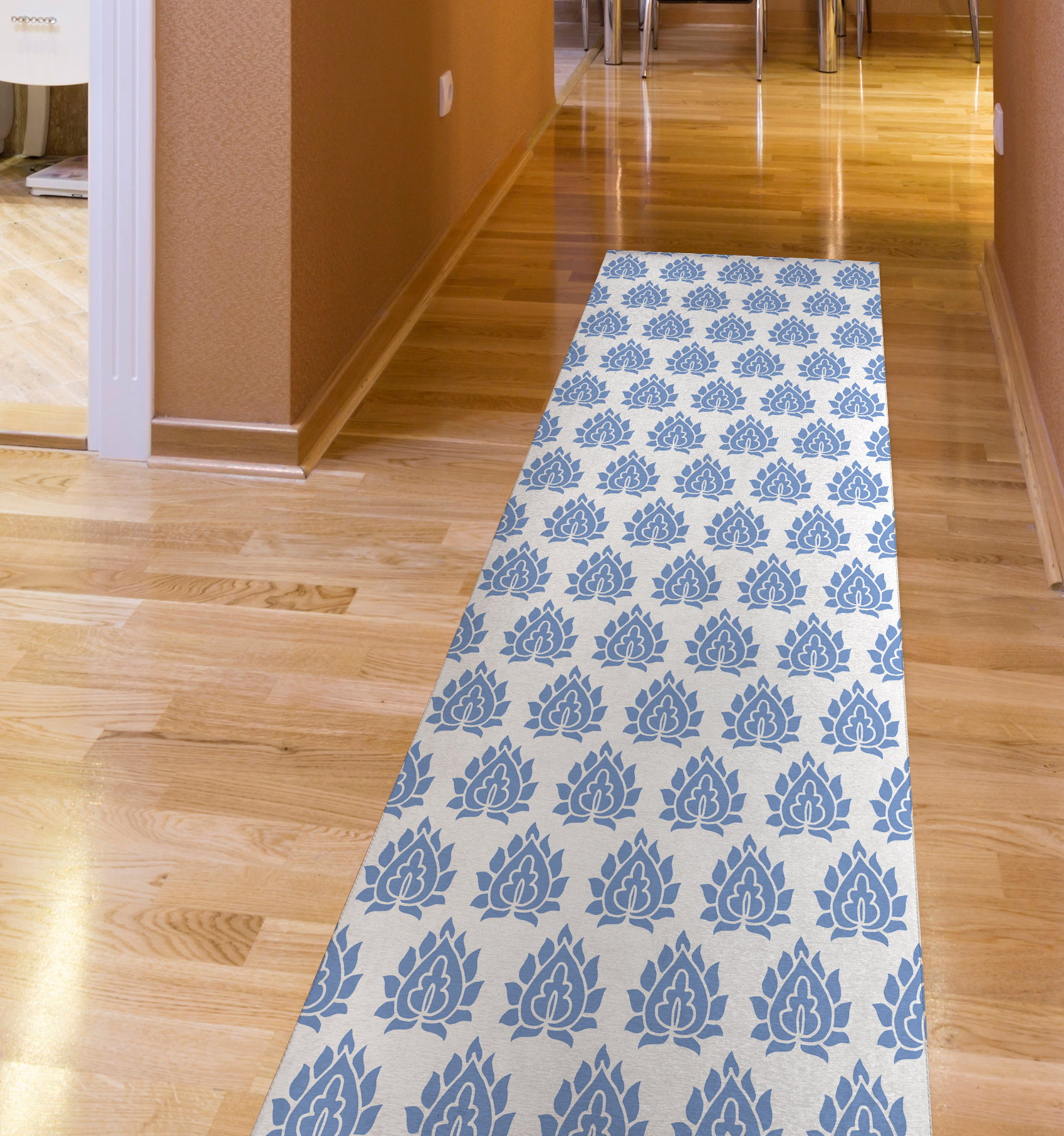 Everly Quinn Eastleigh Performance Blue/Periwinkle Rug | Wayfair