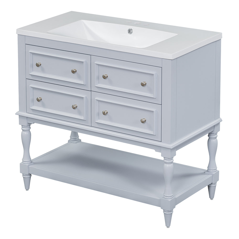 Winston Porter Bathroom Vanity Cabinet with Sink Free Standing Vanity ...
