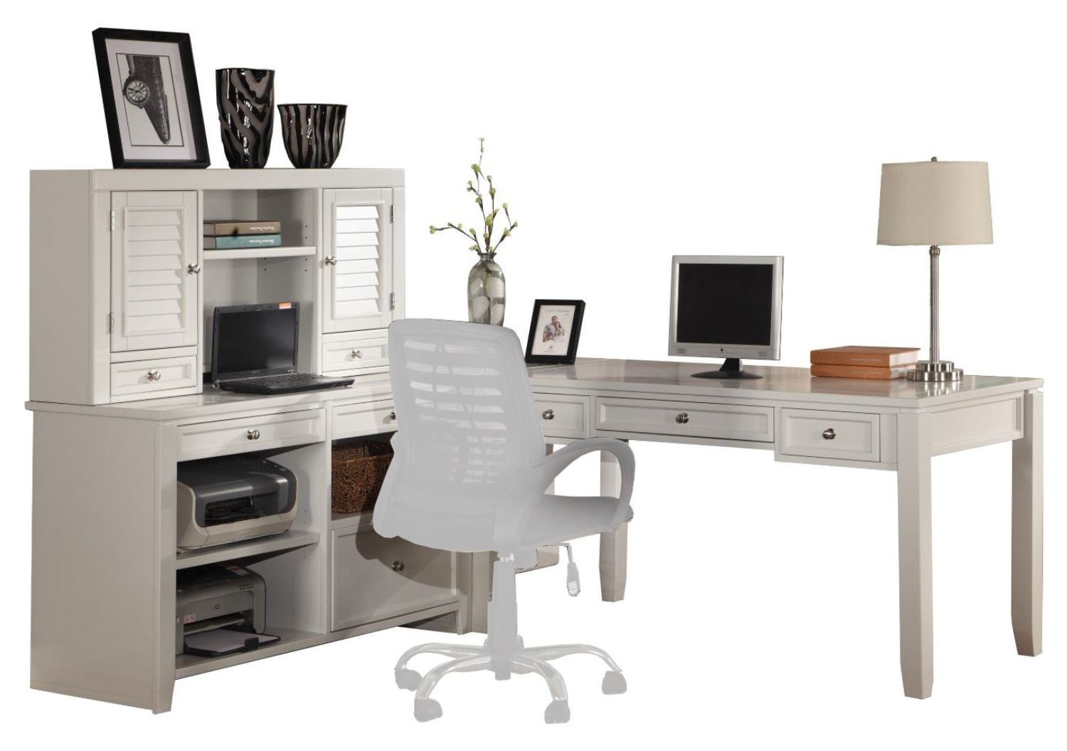 Beachcrest Home™ Annmarie 4 Piece Solid Wood L-Shaped Computer Desk ...