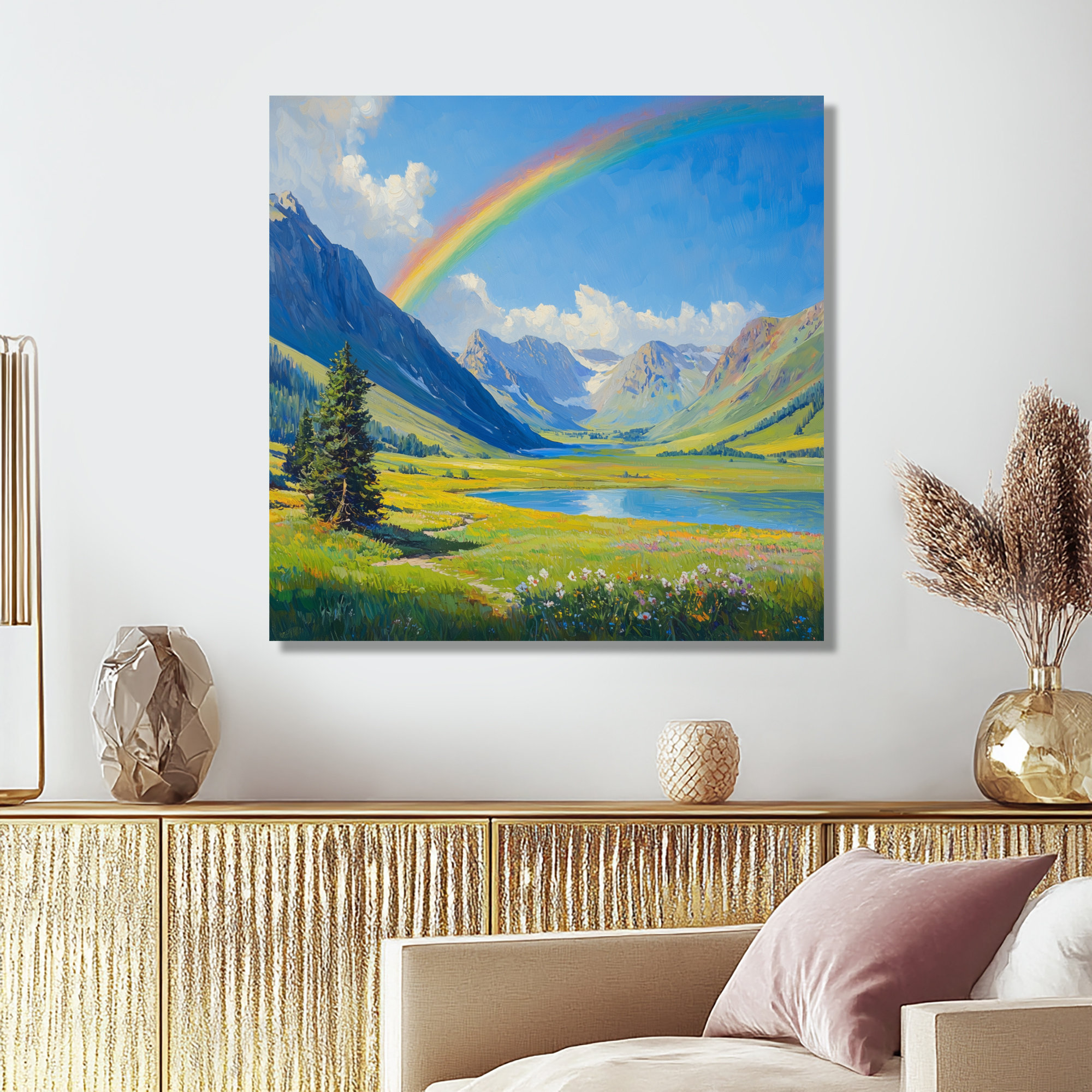 Millwood Pines Geniya Rainbow In The Mountain Valley II - Rainbow Wall ...