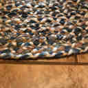 Kelly Clarkson Home Vannes Abstract Hand Braided Cotton Tan/Gold/Blue ...