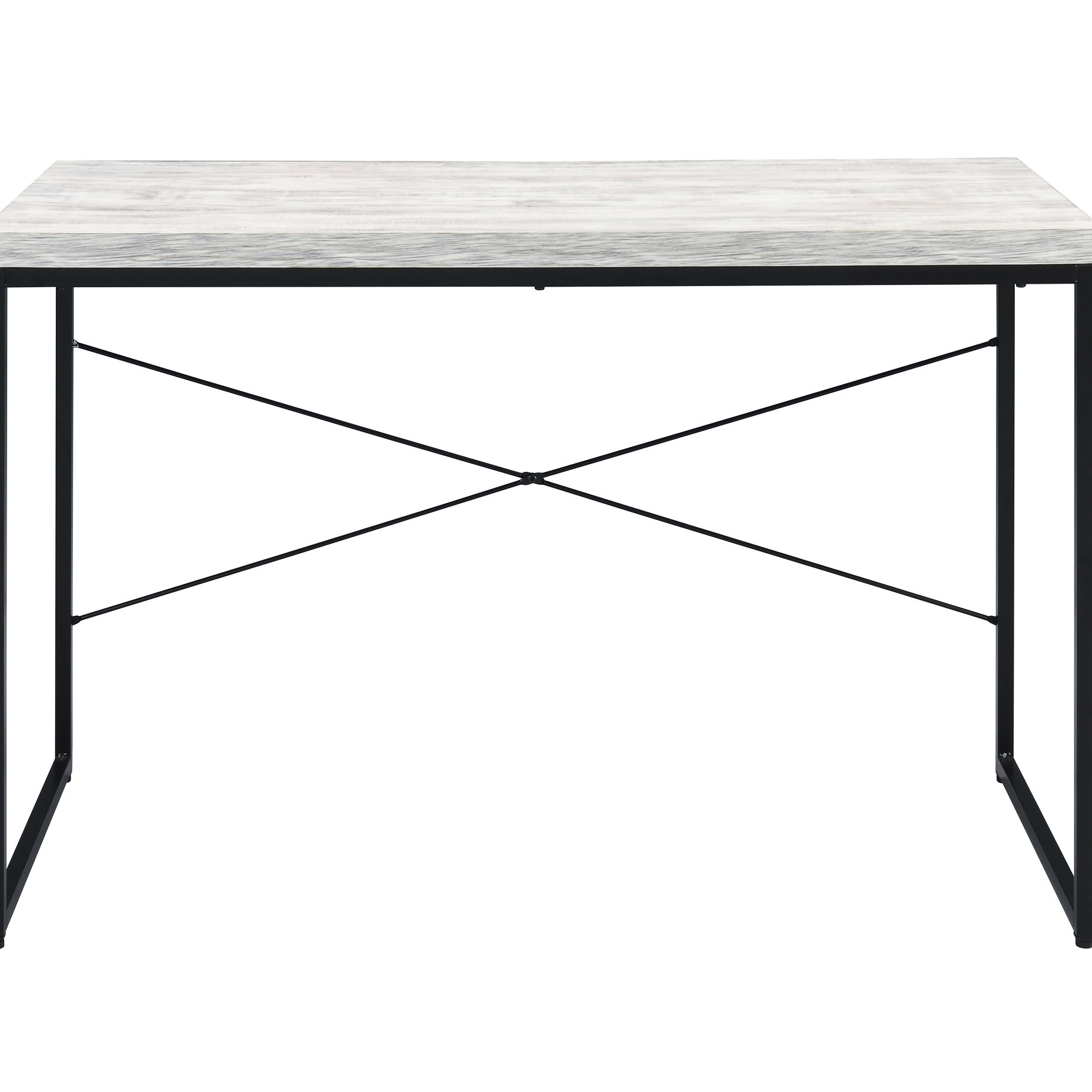 17 Stories Rectangular Desk With Metal Sled Frame And Faux Concrete ...