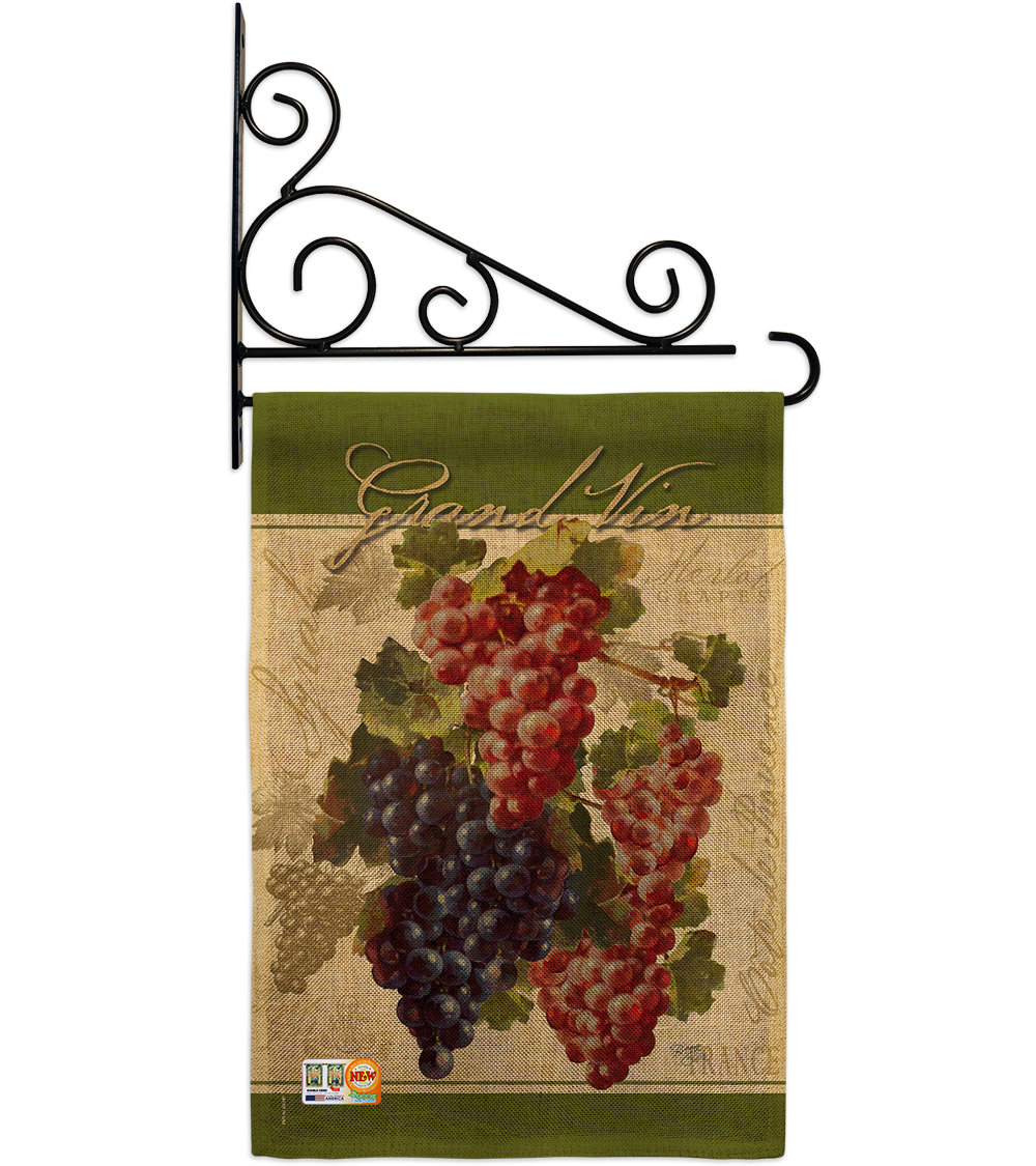 Breeze Decor Grapes 2-Sided Burlap 19 x 13 in. Garden Flag | Wayfair