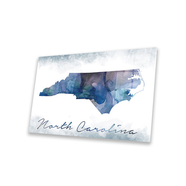 iCanvas North Carolina State Bluish Print On Acrylic Glass | Wayfair