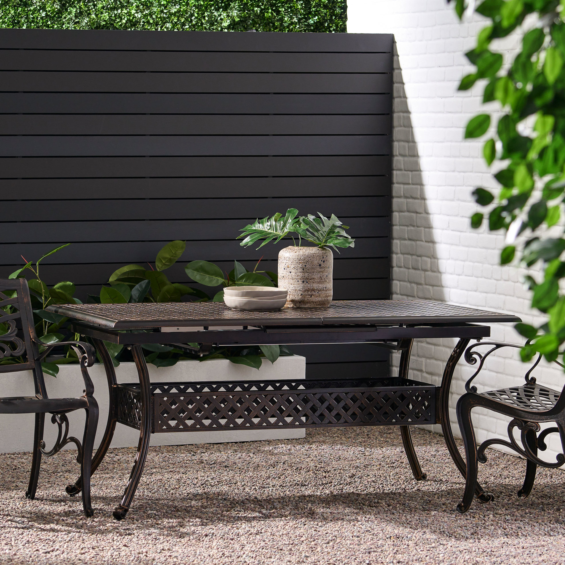 Latitude Run® Cast Expandable Deck Eating Table For Get-Togethers. To ...