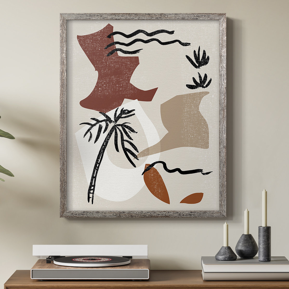 Ophelia & Co. Soft Palms II Framed Print - Solid Wood | Wayfair