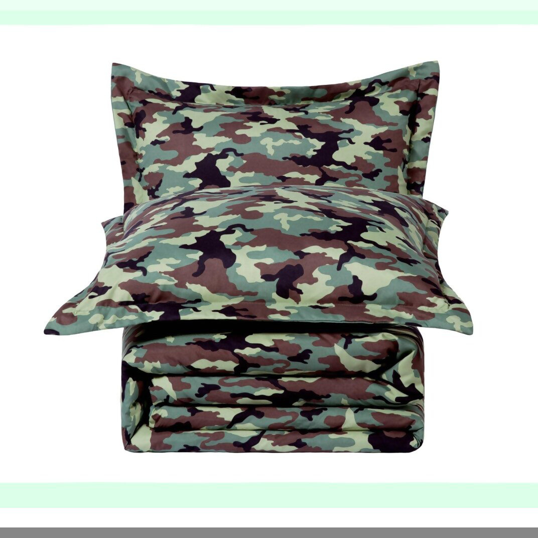 One Allium Way® CamoLux Microfiber Army Camo Bedding Set - 3-Piece ...