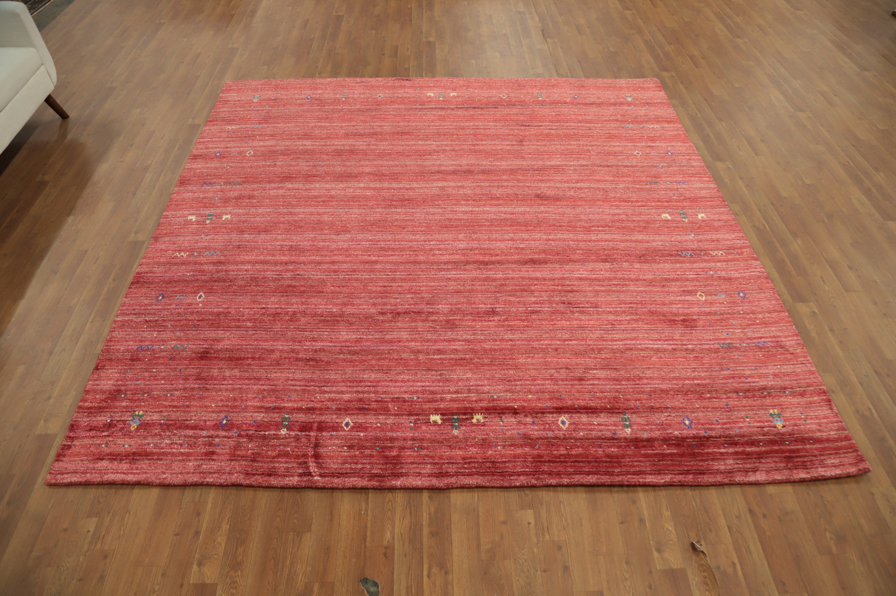 Dakota Fields Elegant Gabbeh Style Area Rug 9x9 with Subtle Border ...