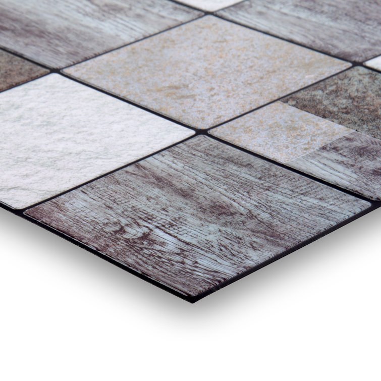 CTGBrands Carreau de mosaïque en pvc à écorce en pvc 10 po x 10 po ...