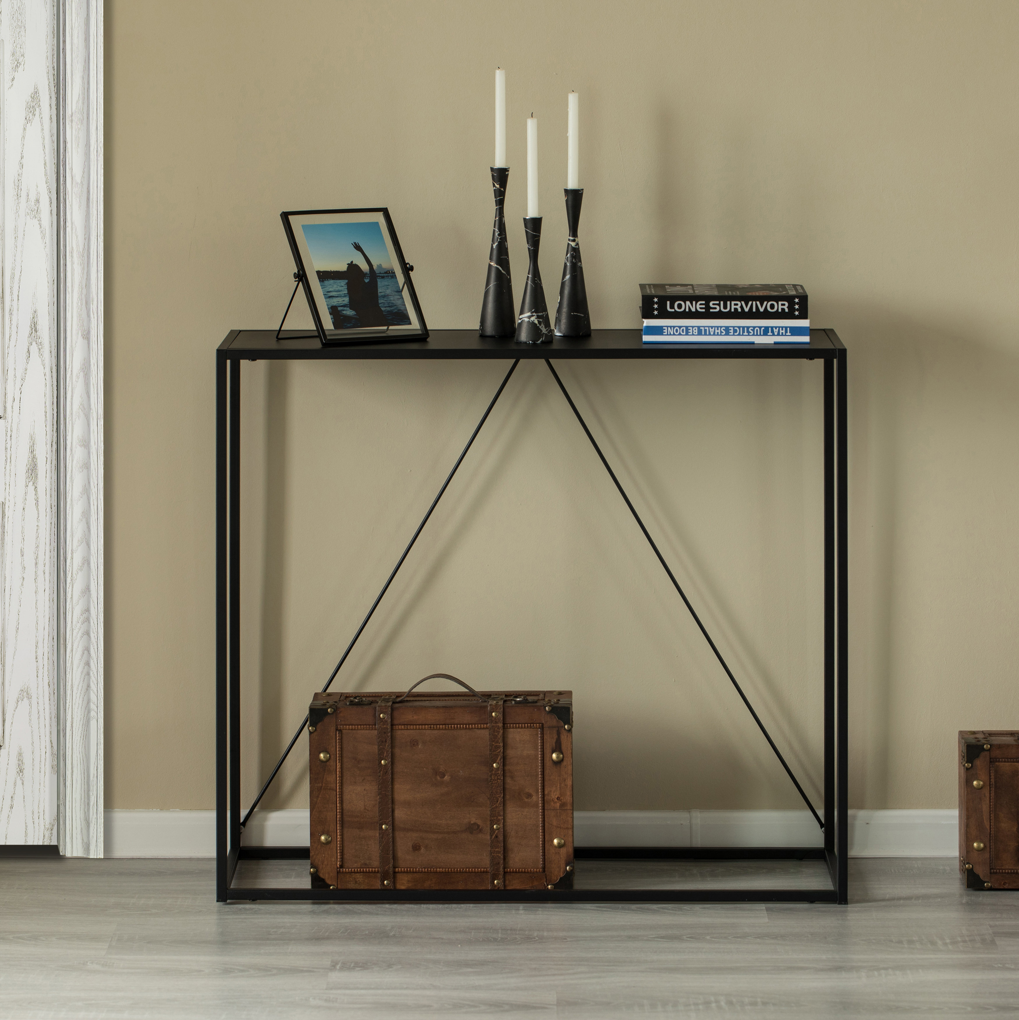 Latitude Run® Modern Display Metal Console Table, For Dining, Entryway ...
