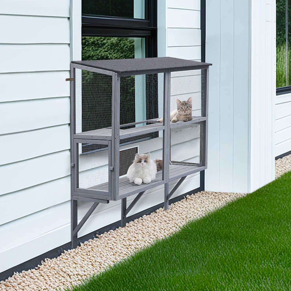 Archie & Oscar™ 2 Tiers Window Box Enclosure For Multiple Indoor Cats ...