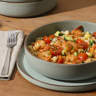 Gibson Elite Gelston Stoneware Matte Reactive Glaze 16 Piece Plates and ...
