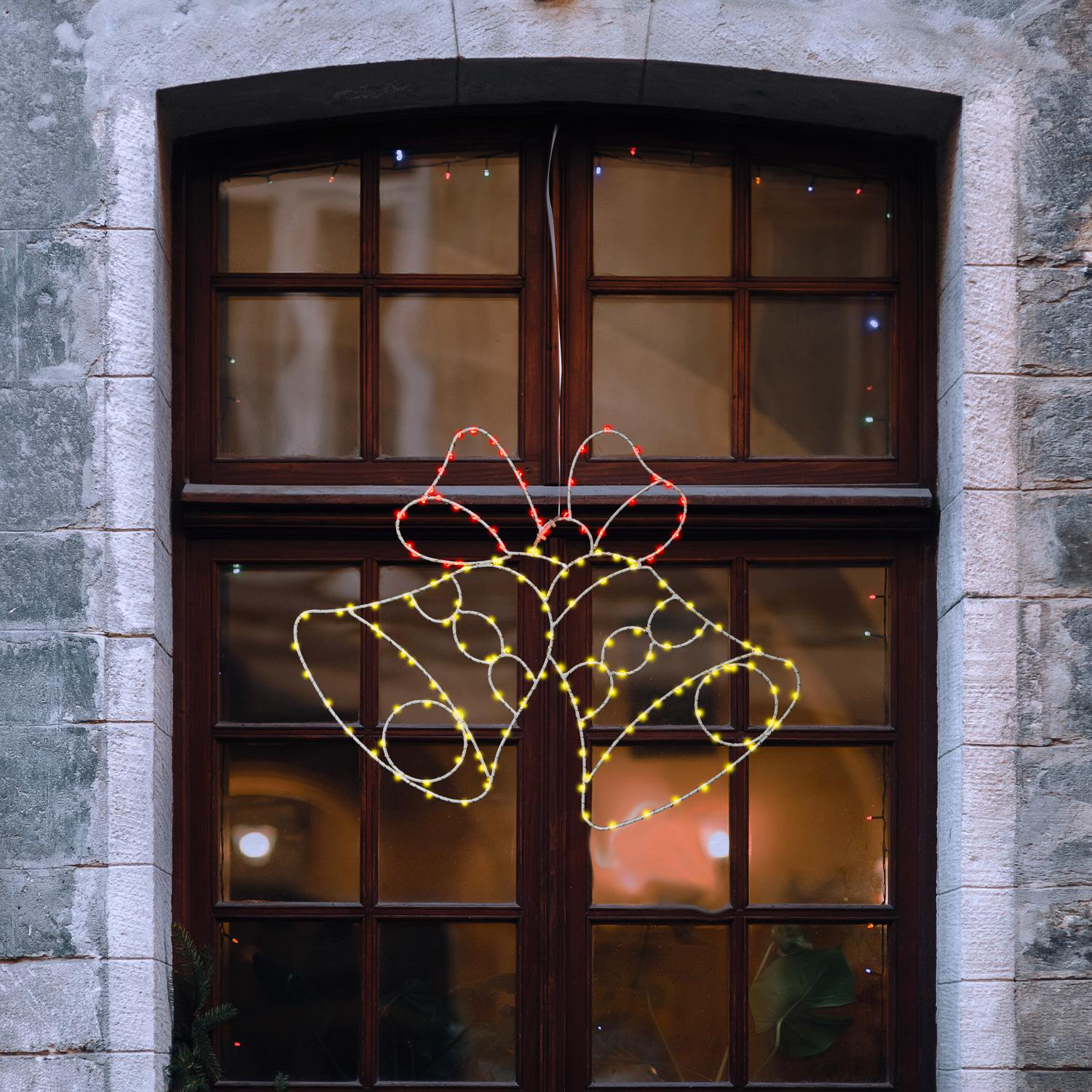 The Holiday Aisle® LED Multi Bell Silhouette 15 in. Hanging Decor | Wayfair